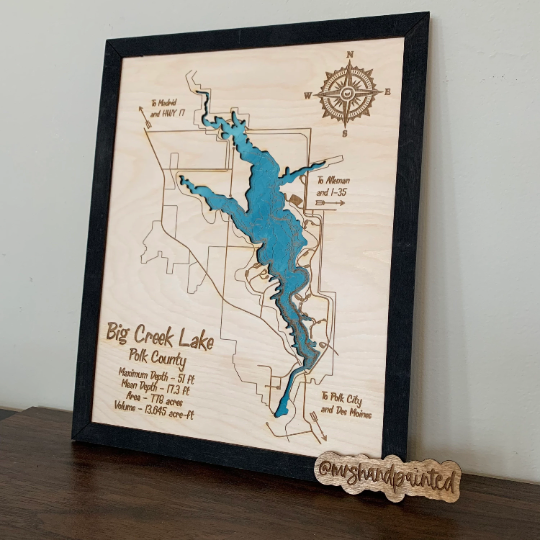 Laser Cut Lake Maps – MrsHandPainted
