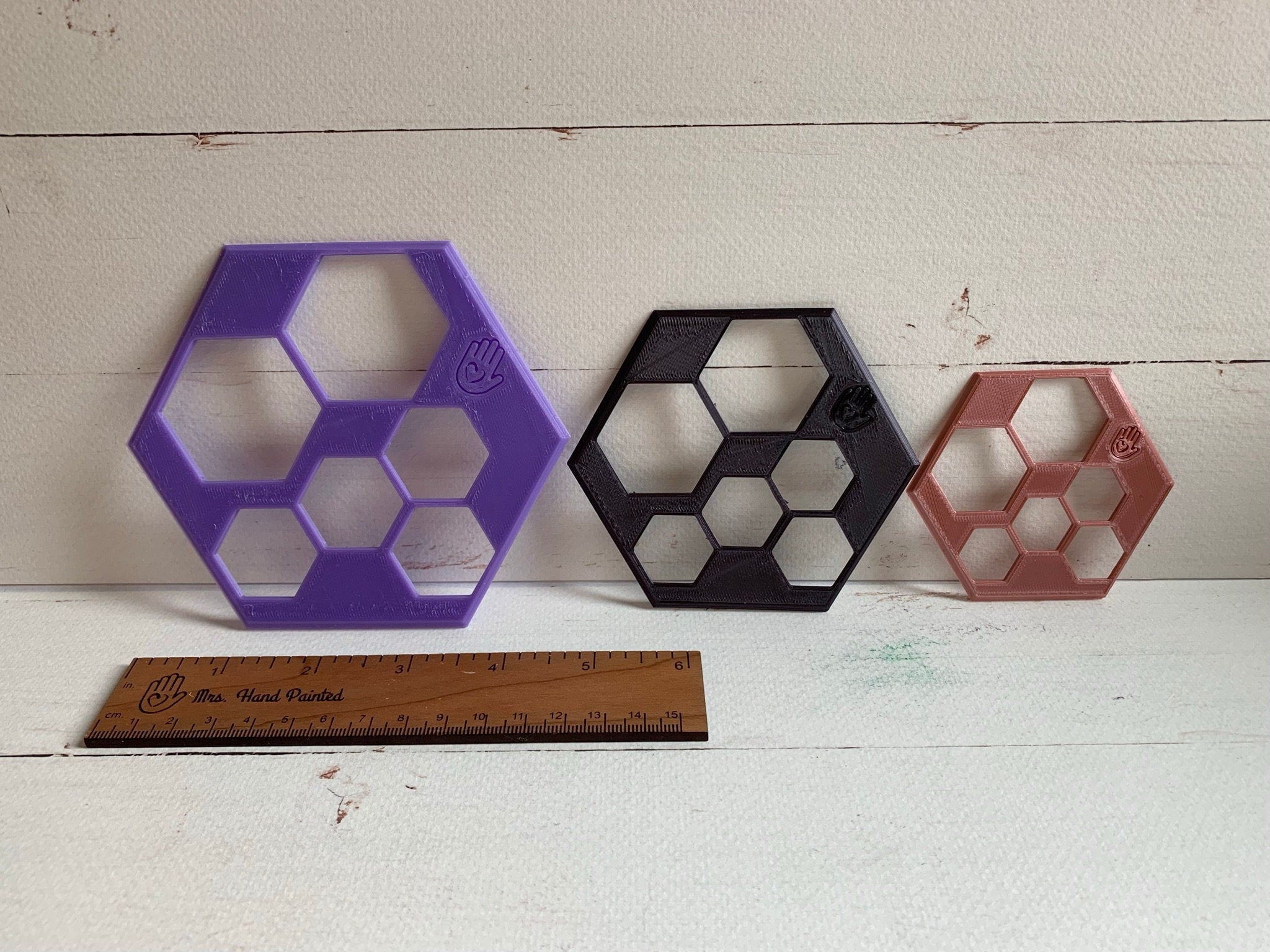 Hexagon Tracing / Drawing Template - PLA Bioplastic 3D Printed, Drawin ...
